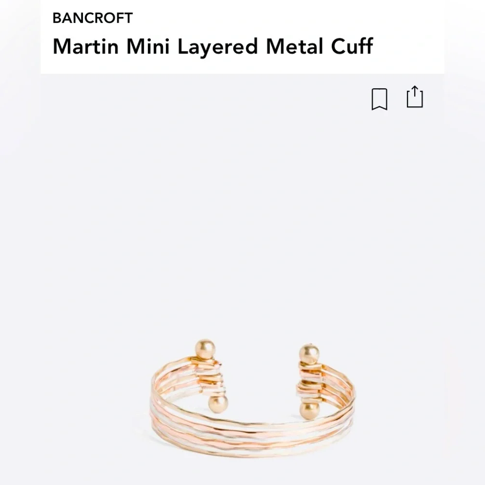 Bancroft | Jewelry | Bancroft Martin Mini Layered Metal Cuff Bracelet ...